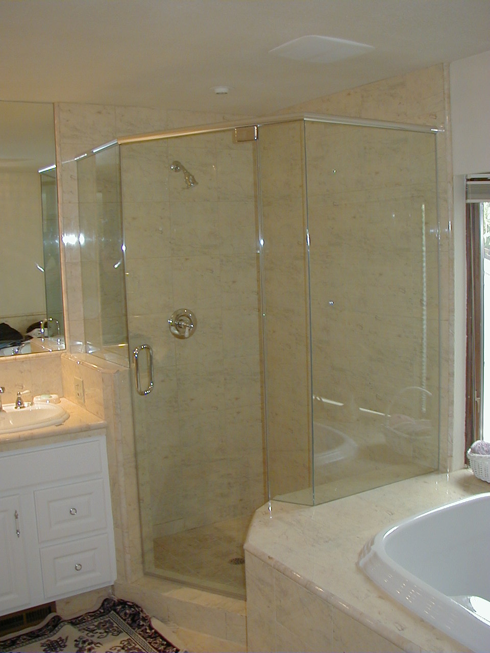 Frameless w/Support Headers – Accent Shower Door