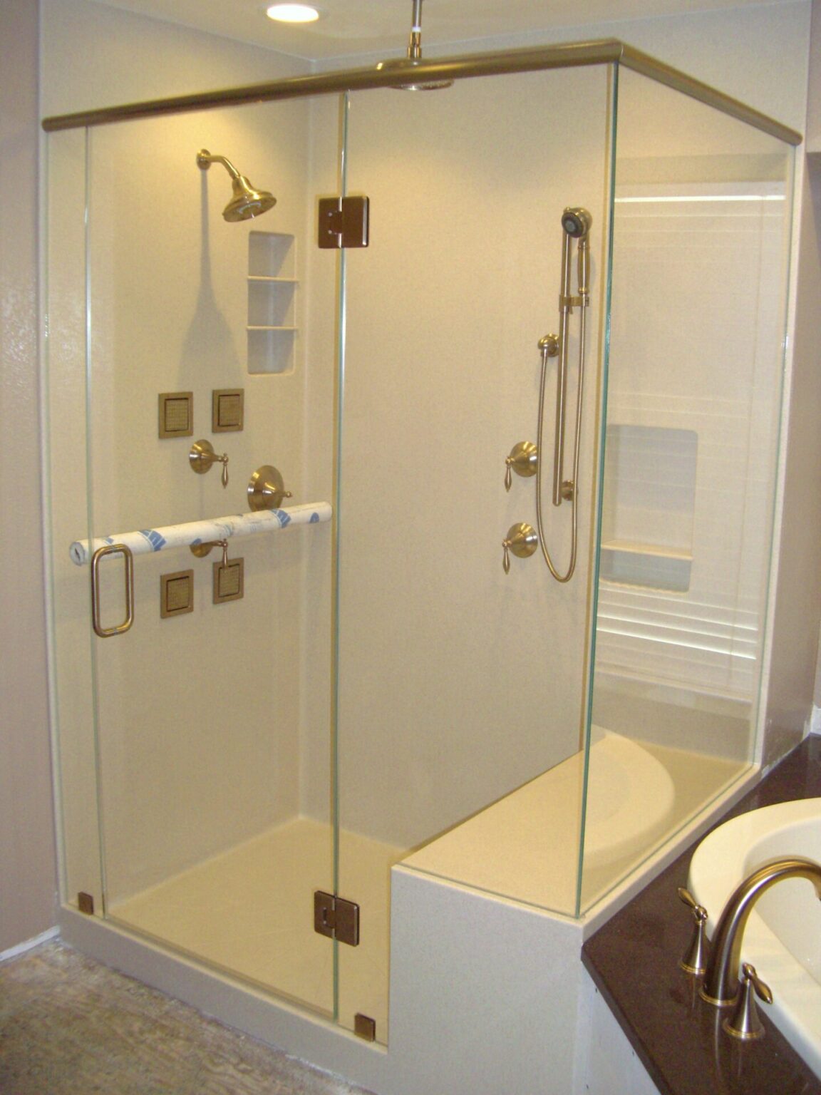 Frameless w/Support Headers – Accent Shower Door