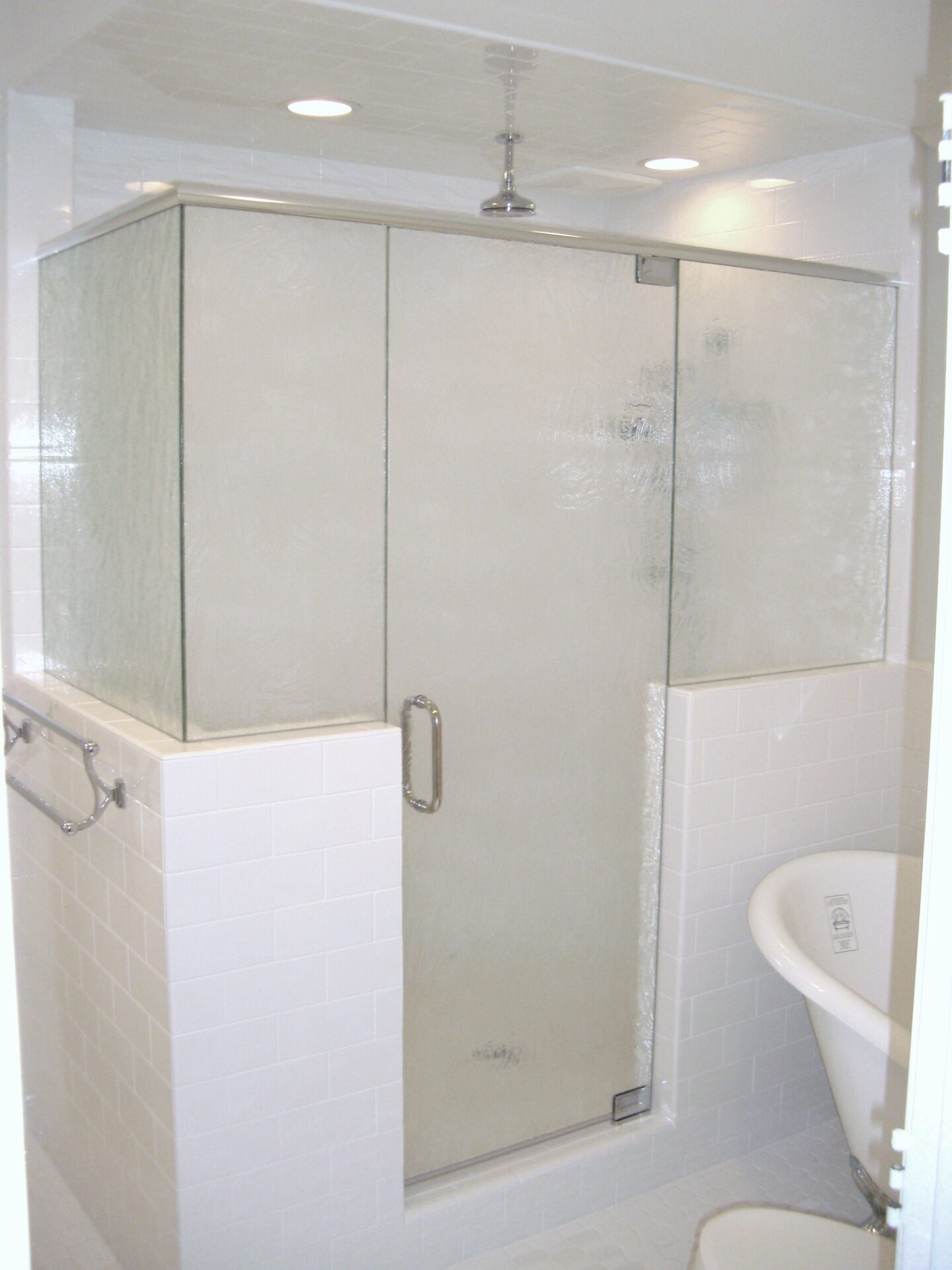 Frameless w/Support Headers – Accent Shower Door