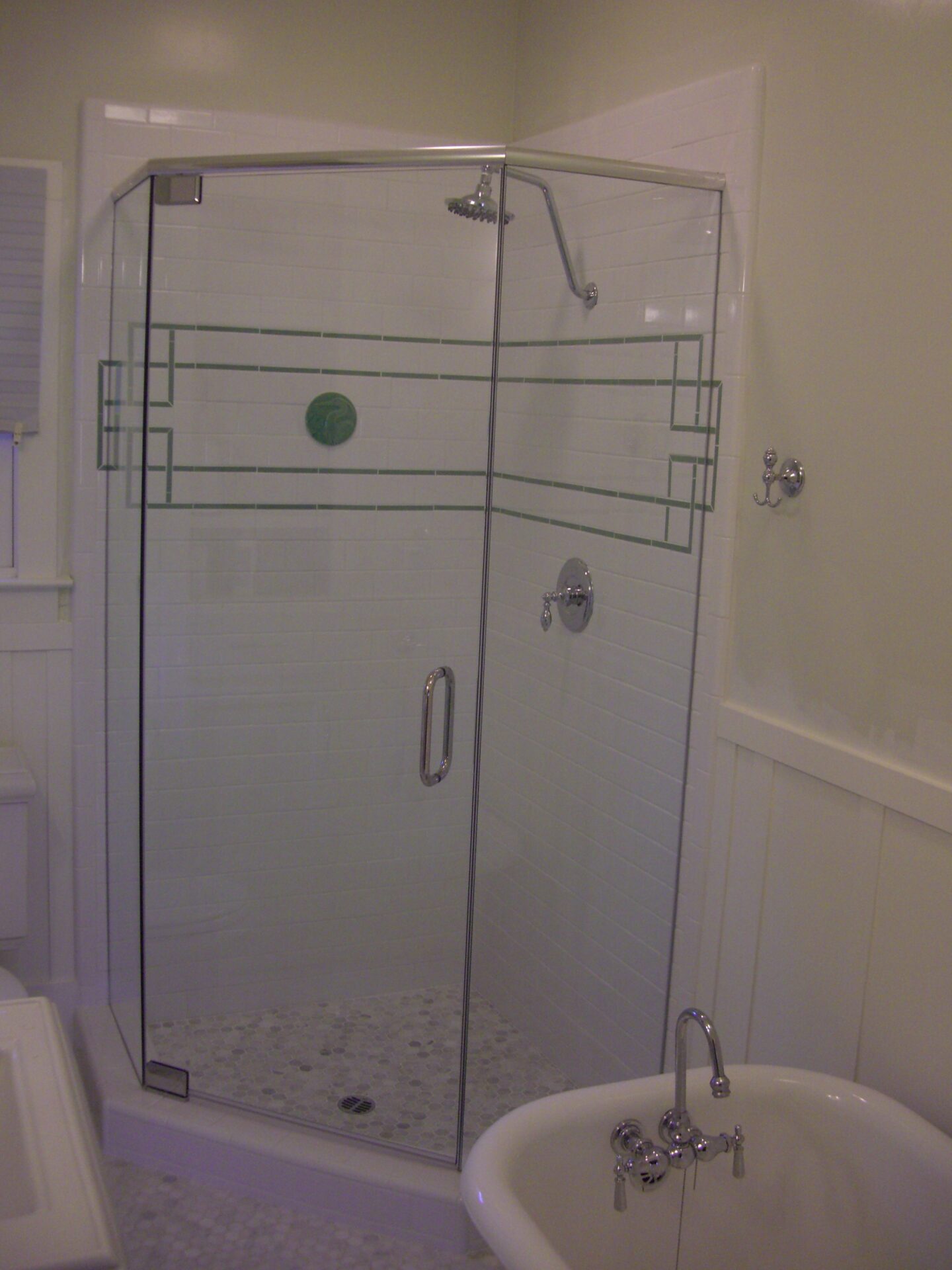 Frameless w/Support Headers – Accent Shower Door