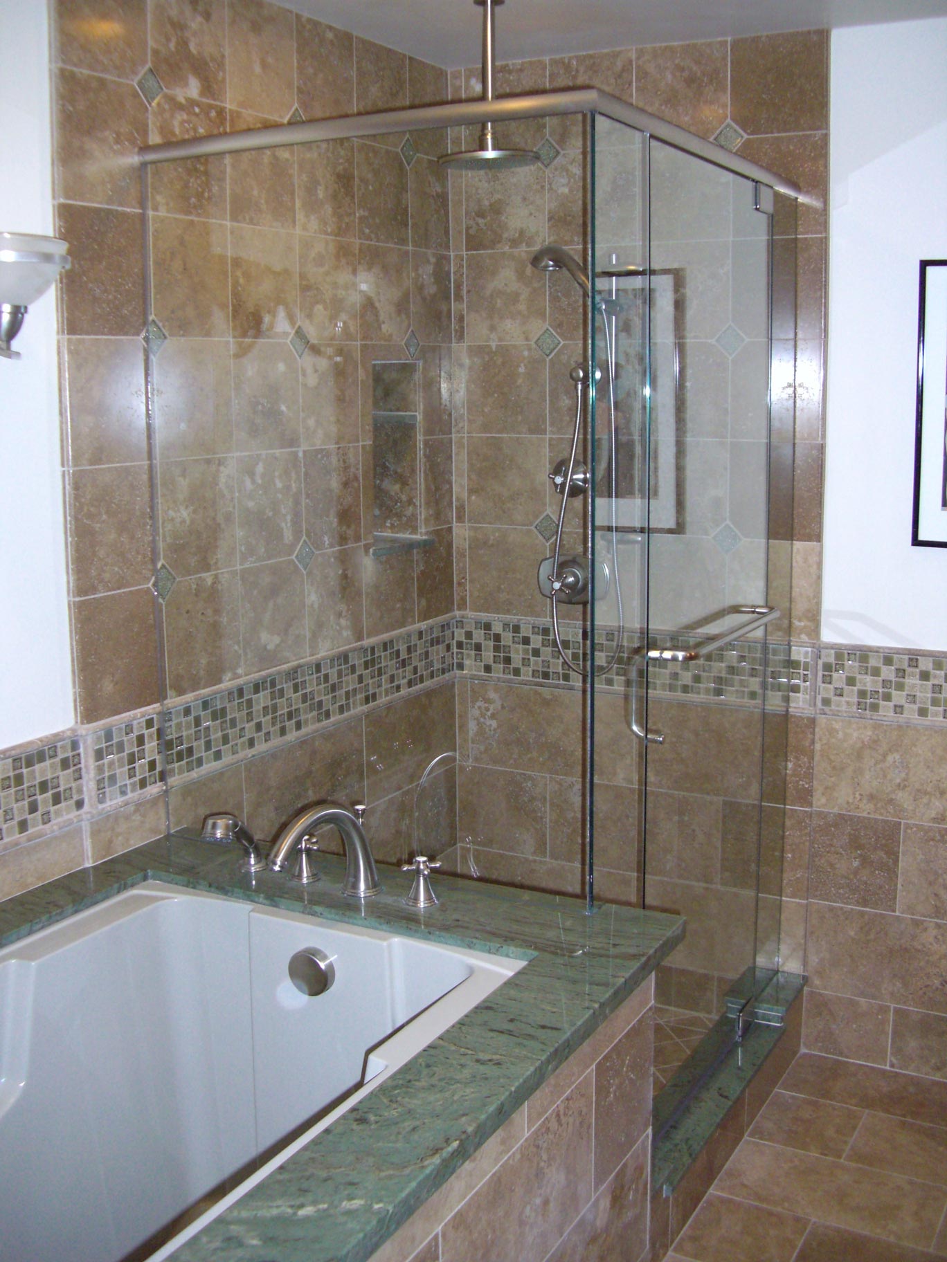 Frameless w/Support Headers – Accent Shower Door