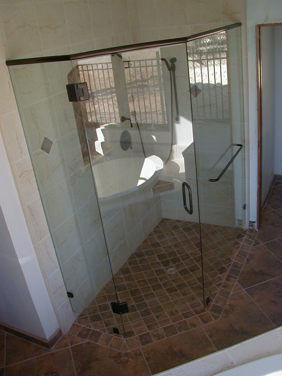 Frameless w/Support Headers – Accent Shower Door