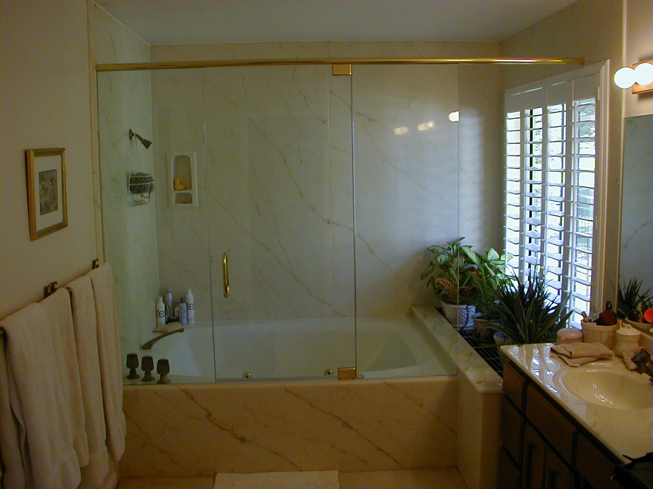 Frameless w/Support Headers – Accent Shower Door