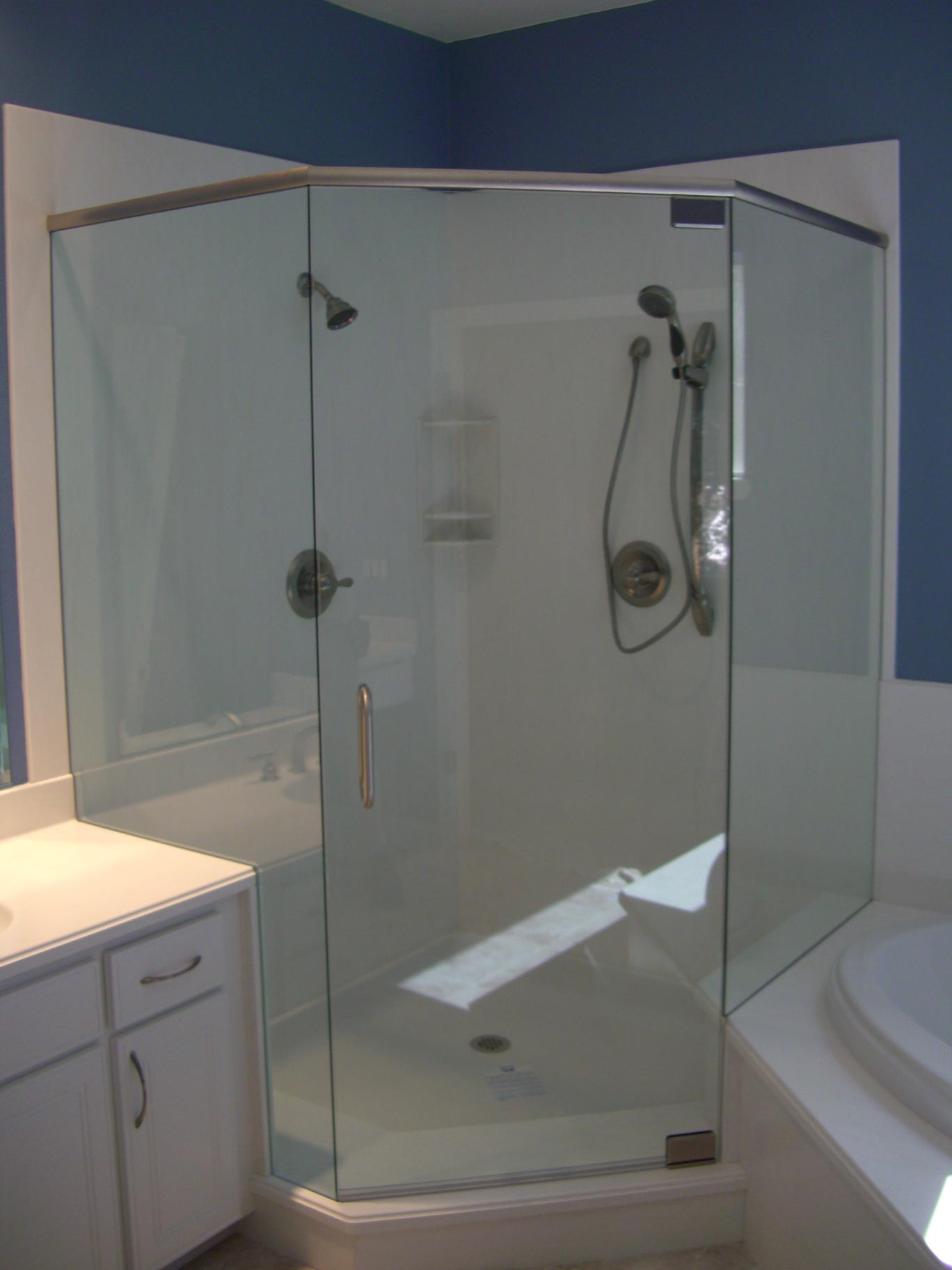 Frameless w/Support Headers – Accent Shower Door