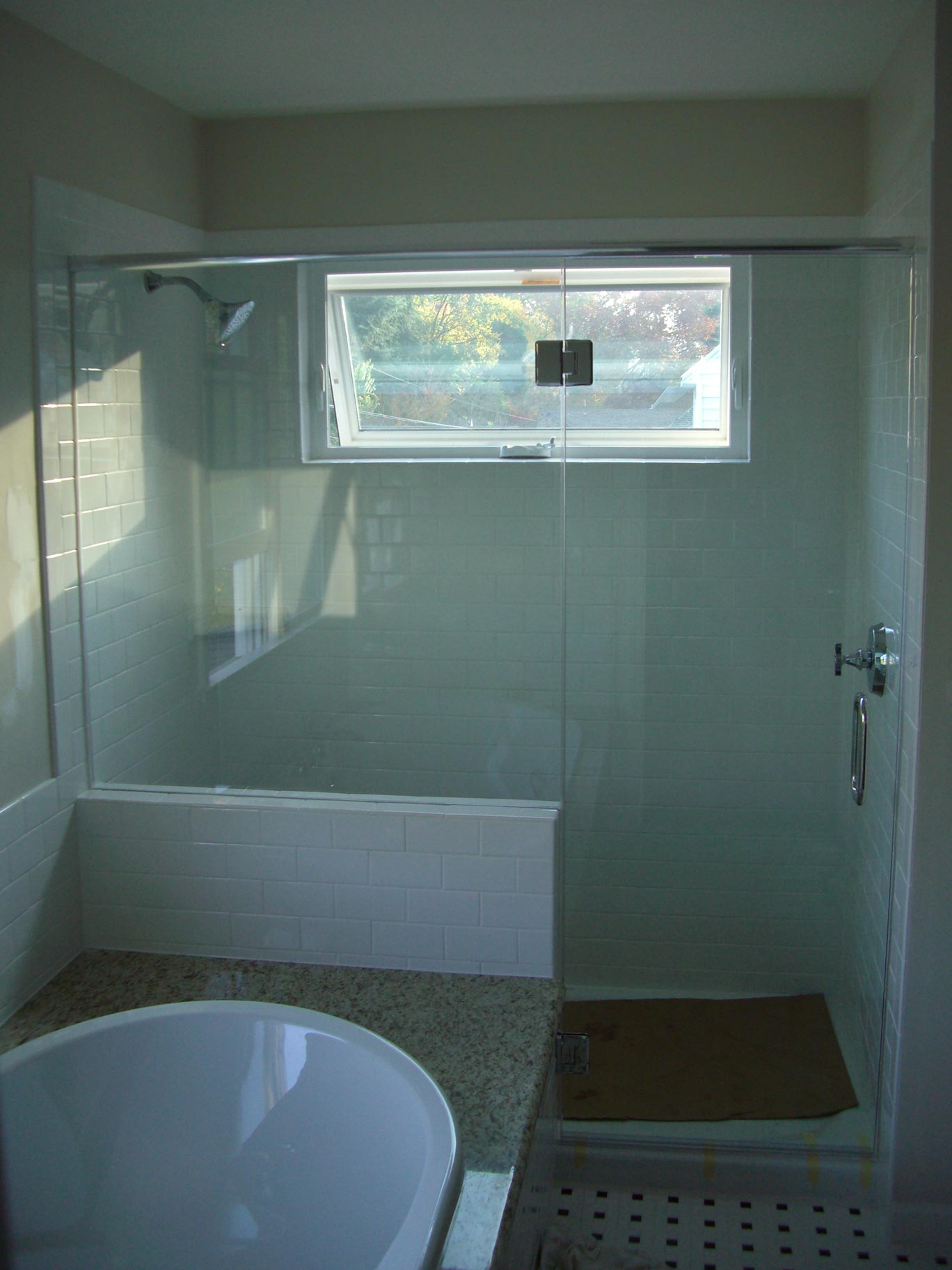 Frameless w/Support Headers – Accent Shower Door