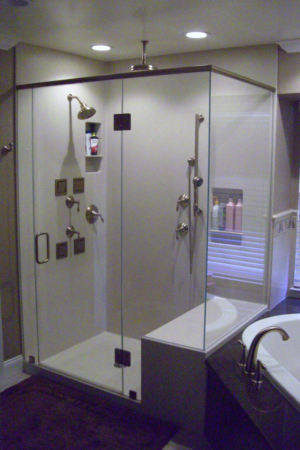 Frameless w/Support Headers – Accent Shower Door