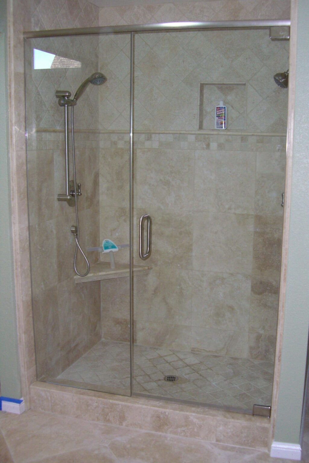 Frameless w/Support Headers – Accent Shower Door