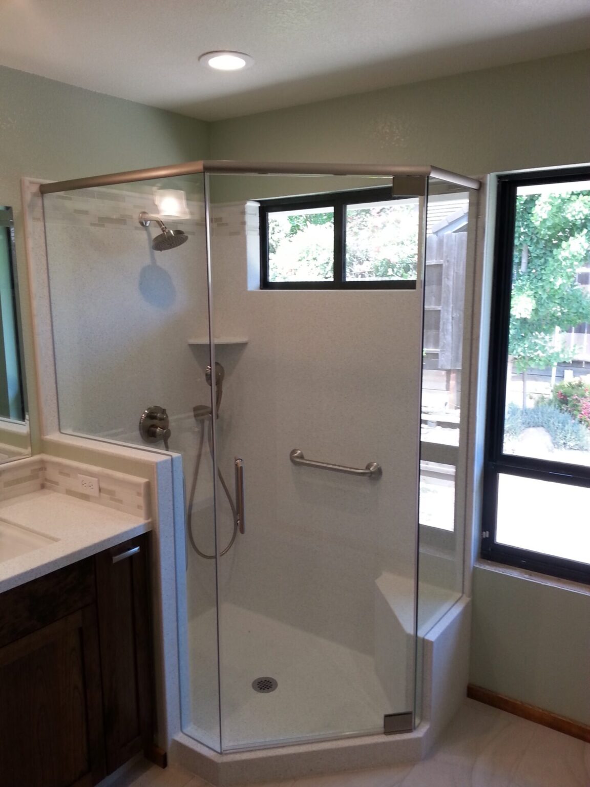 Frameless w/Support Headers – Accent Shower Door