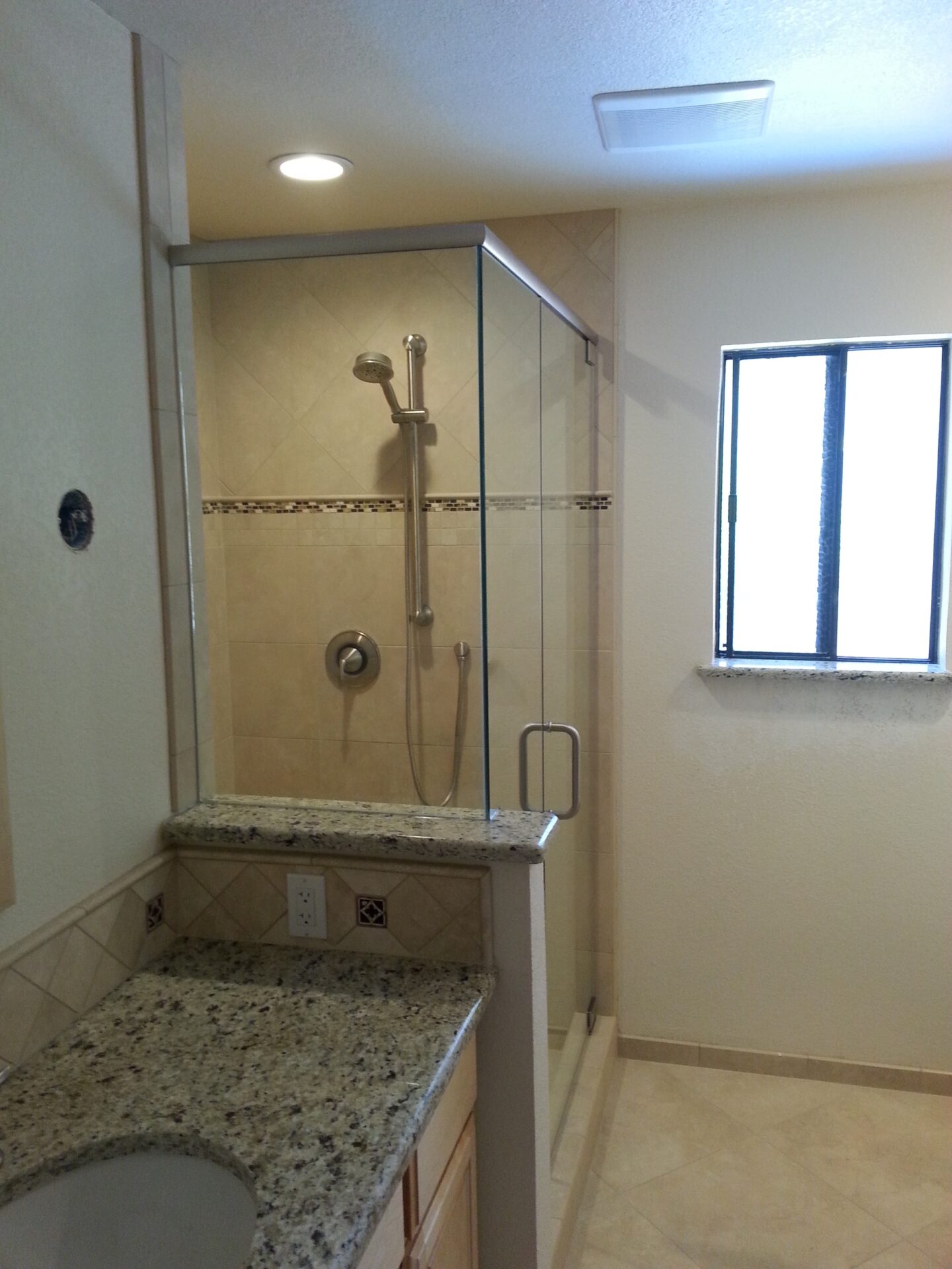 Frameless w/Support Headers – Accent Shower Door